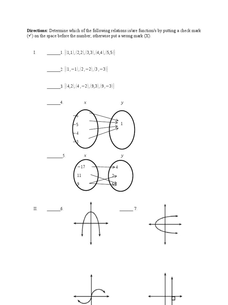 Function Vs Relation | PDF