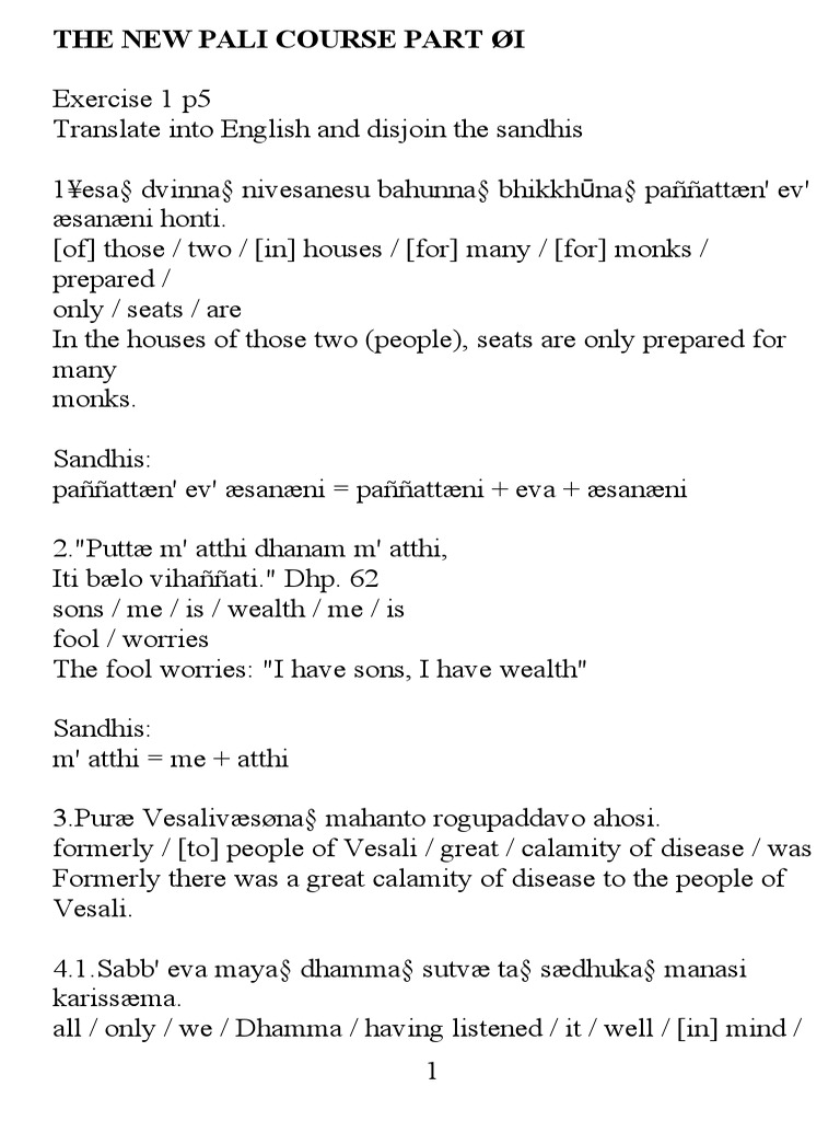 THE NEW PALI COURSE PART II Answers - Modified 2 | PDF | Gautama Buddha ...
