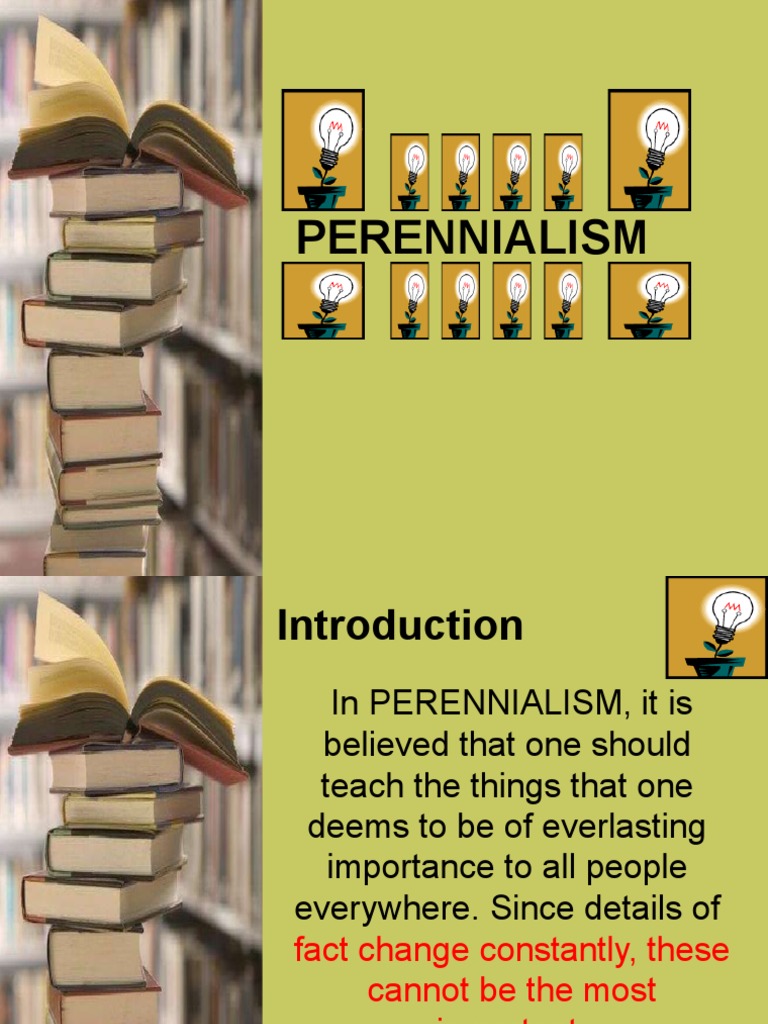 Perennialism 130708080642 Phpapp02 | PDF | Essentialism | Curriculum