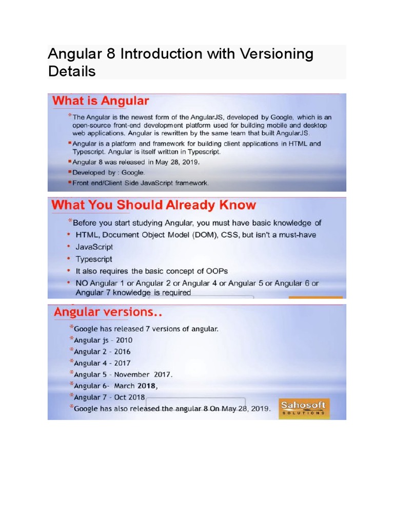 Angular Notes SahooSoft | PDF | Technology & Engineering