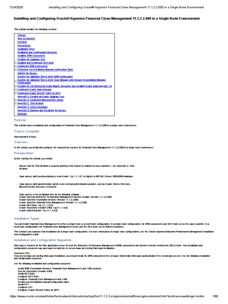 Installing and Configuring Oracle® Hyperion Financial Close Management ...