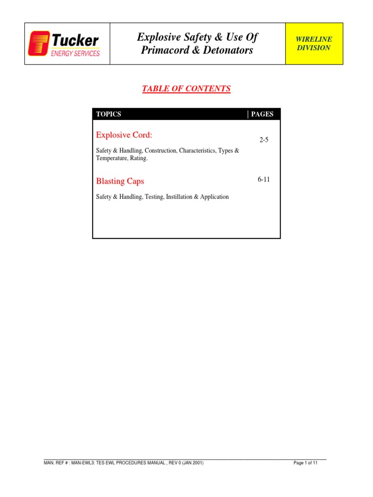 Primacord and Detonator Safety Guide | PDF | Radio | Nature