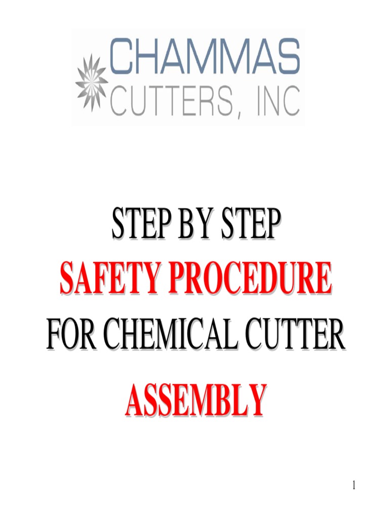 Chemical Cutter Assembly Procedure | PDF | Equipment | Manufactured Goods