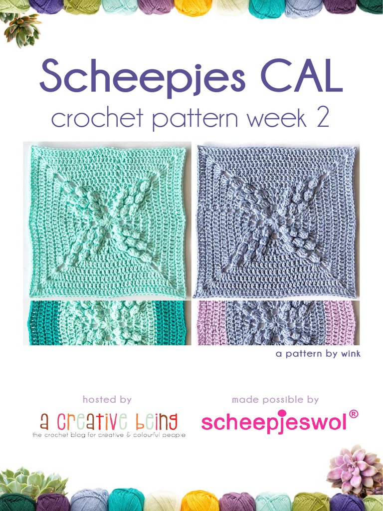 Crochet Pattern Week 2: Scheepjes CAL | PDF | Crochet | Crafts
