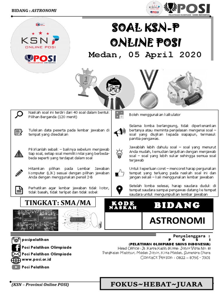 KSNP o - Astronomi (Soal) | PDF