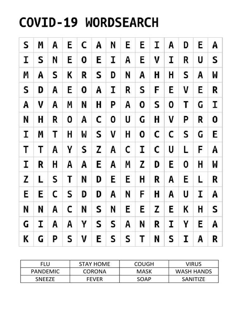 FLU Stay Home Cough Virus Pandemic Corona Mask Wash Hands Sneeze Fever ...