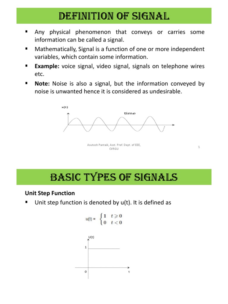 Signals and Systems Module 1 | PDF | Discrete Time And Continuous Time | Function (Mathematics)