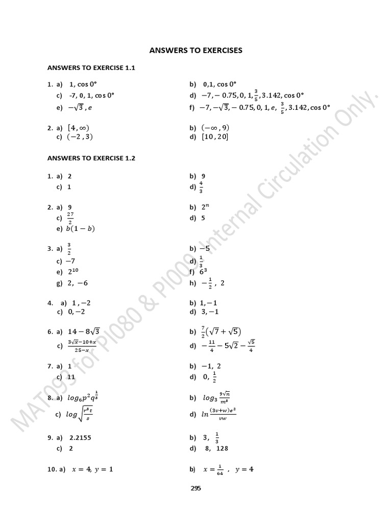 Answers To Exercises | PDF | Algorithms | Numerical Analysis