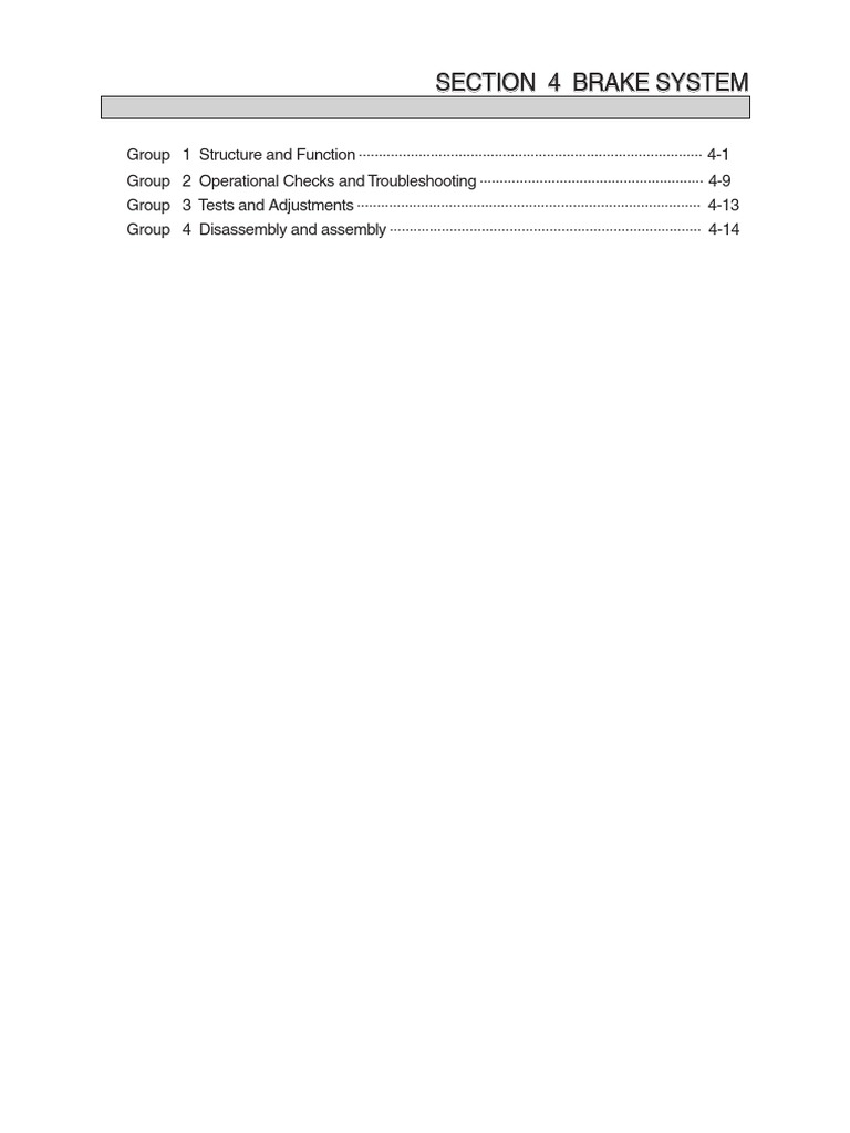 Section 4 Brake System | PDF | Brake | Valve