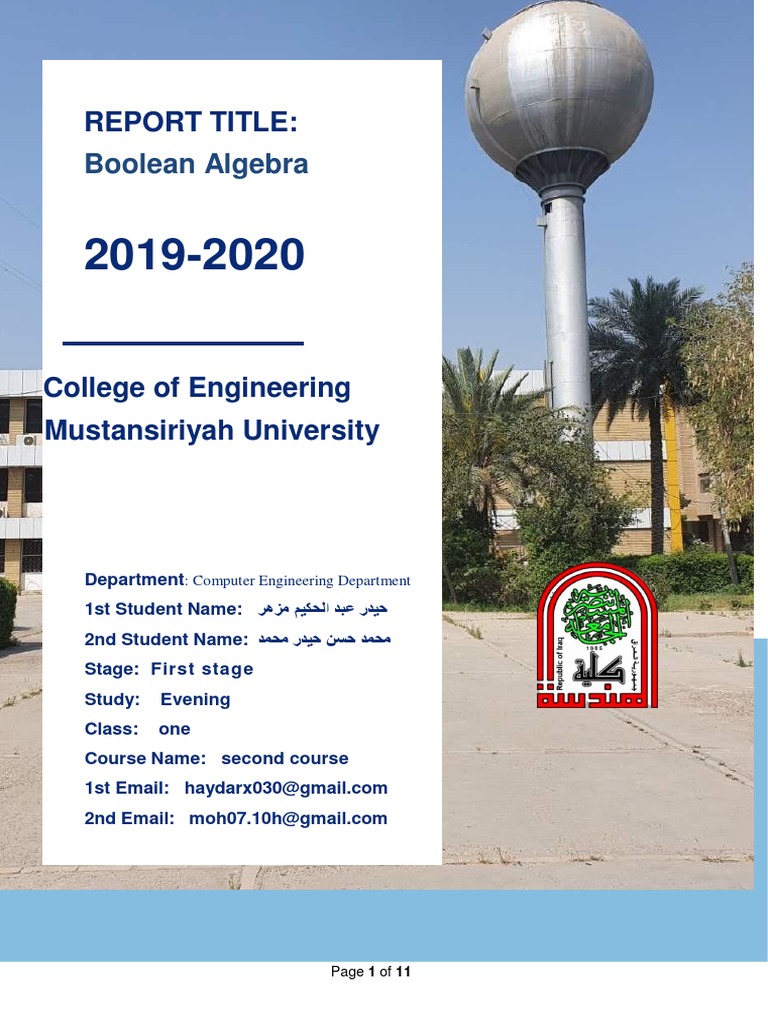Boolean Algebra Report PDF | PDF | Boolean Algebra | Teaching Mathematics