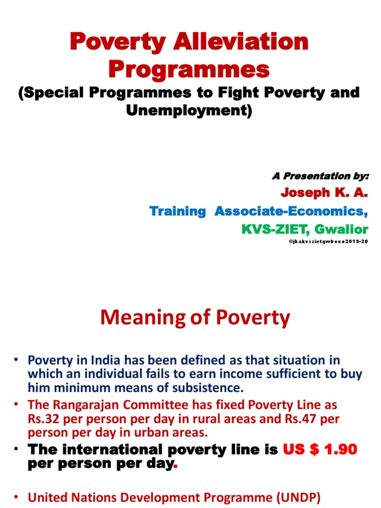 Poverty Alleviation Programmes 1 | PDF | Poverty Threshold | Poverty