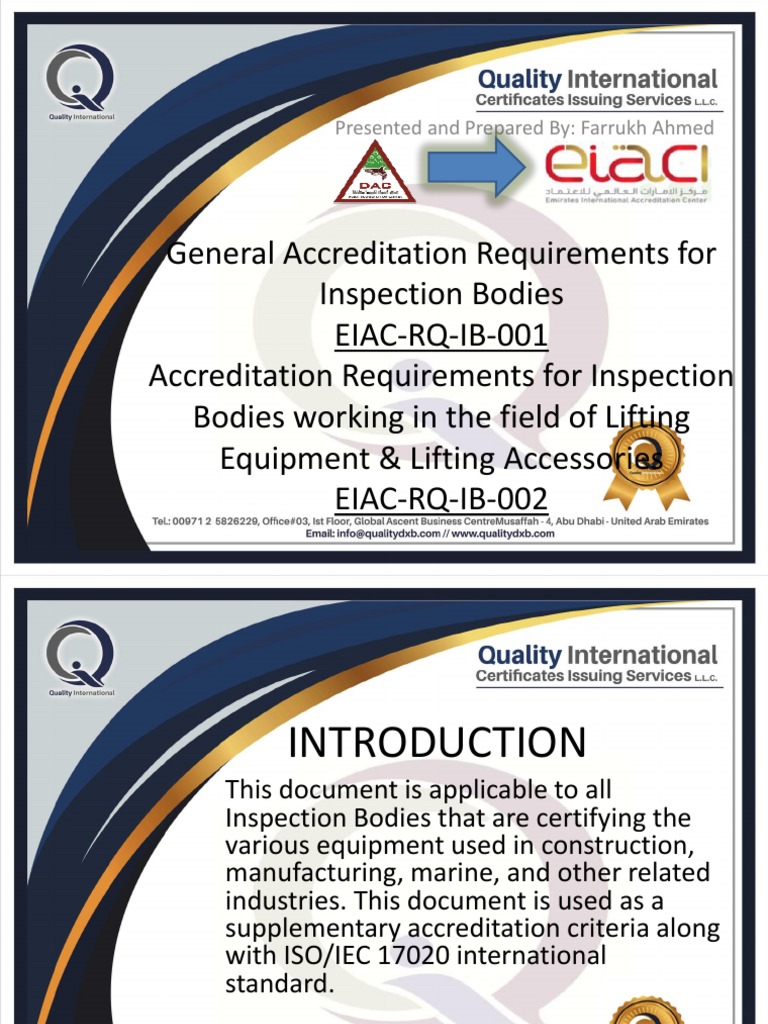 EIAC Requirements Training | PDF | Crane (Machine) | Safety