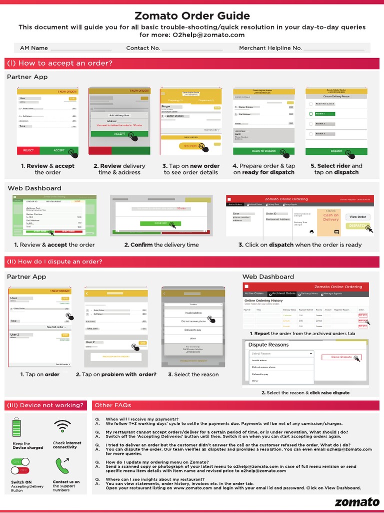Zomato Order Guide | PDF | Business | Computing And Information Technology