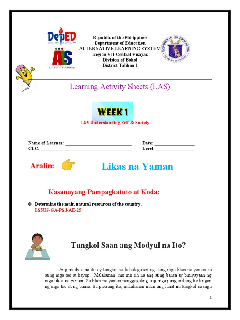 LS5 Modules With Worksheets Natural Resources | PDF