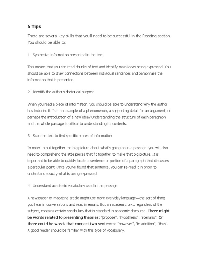 Academic Reading Skills Guide | PDF | Career & Growth
