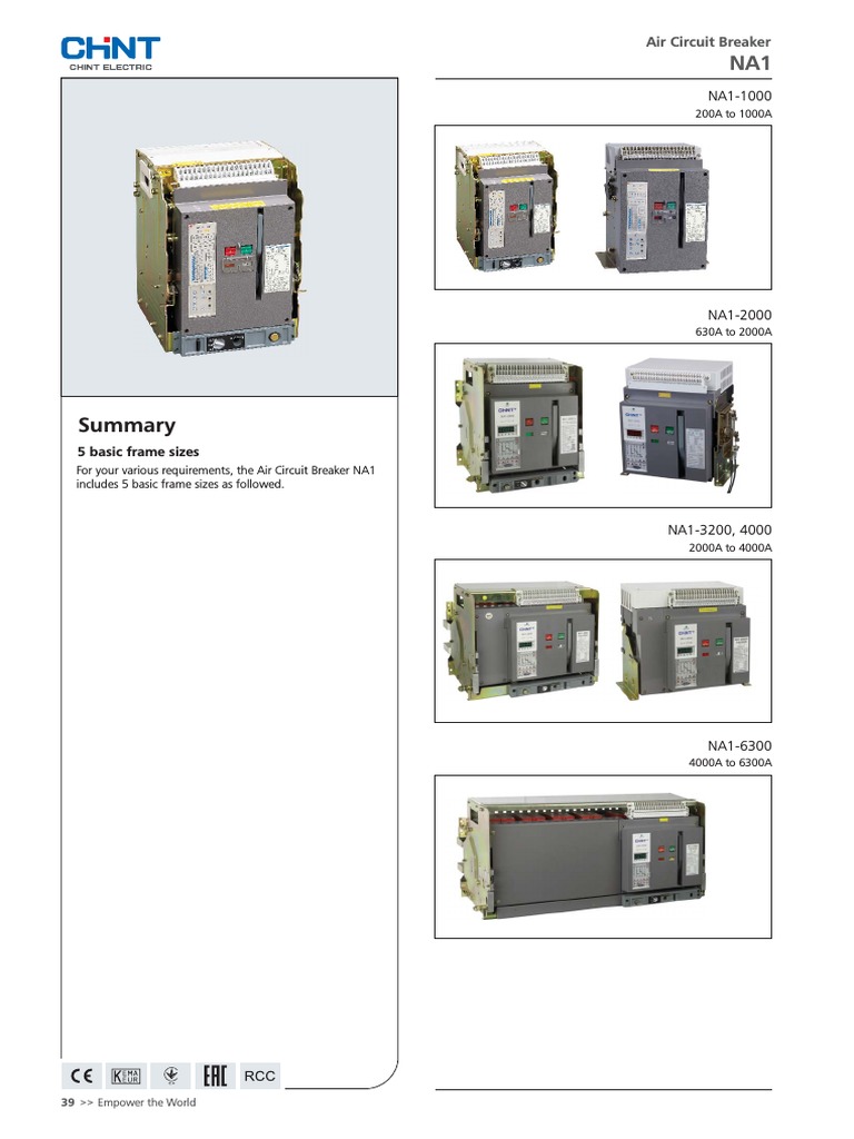 NA1-2000 Chint Catalogue | PDF | Alternating Current | Electrical Wiring
