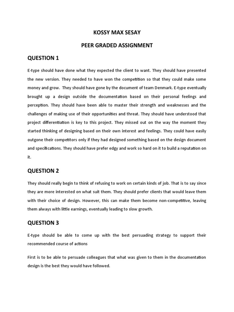 Peer Graded Assignment | PDF | Strategic Management | Leadership
