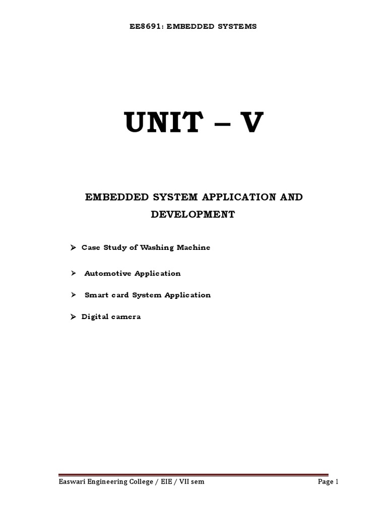 UNIT V - Embedded System Application Development | PDF ...