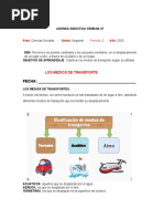 Secuendia Didactica - Medios de Transportes 2do Grado - 2do Trimestre ...