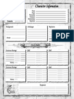 Torchbearer - Character Sheet Magic | PDF