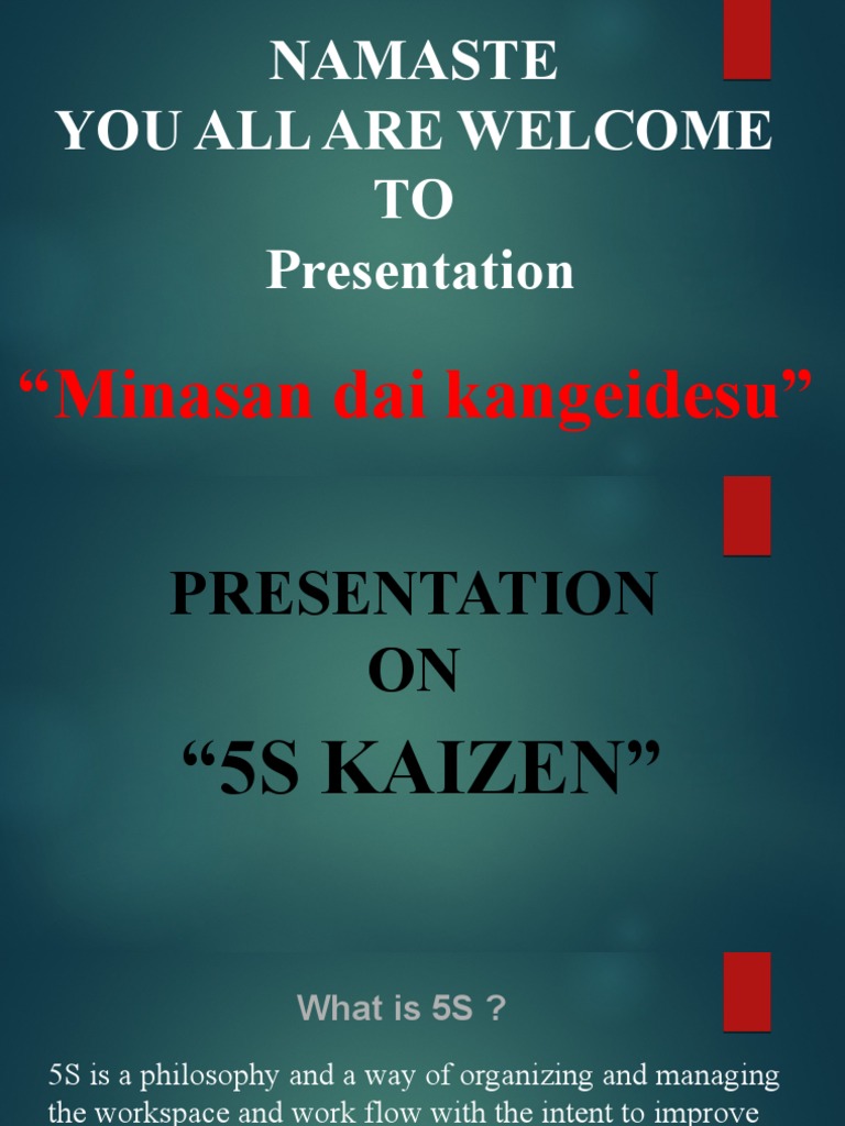 5S Kaizen: Enhancing Workplace Efficiency | PDF | Quality | Business ...