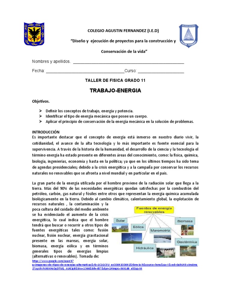 Taller 6-Fisica (Energia) | PDF | Energía renovable | La energía nuclear