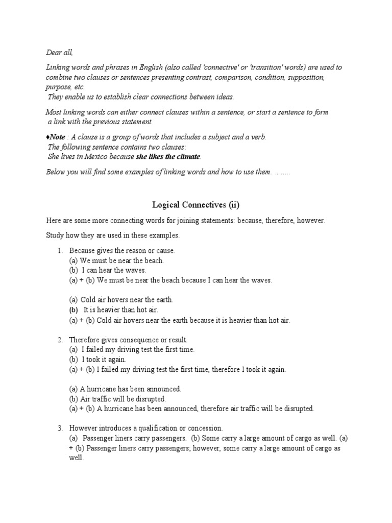 Logical Connectives (Ii) | PDF | Sentence (Linguistics) | Language ...