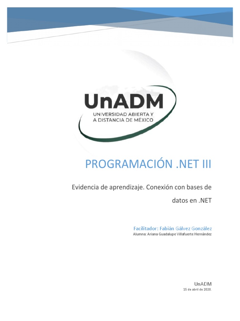 DPRN3 U1 Ea Arvh | PDF | Bases de datos | Desarrollo de software