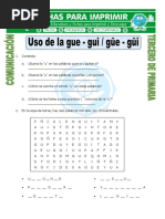 Uso de La GUE GUI GÜE GÜI para Tercer Grado de Primaria | PDF