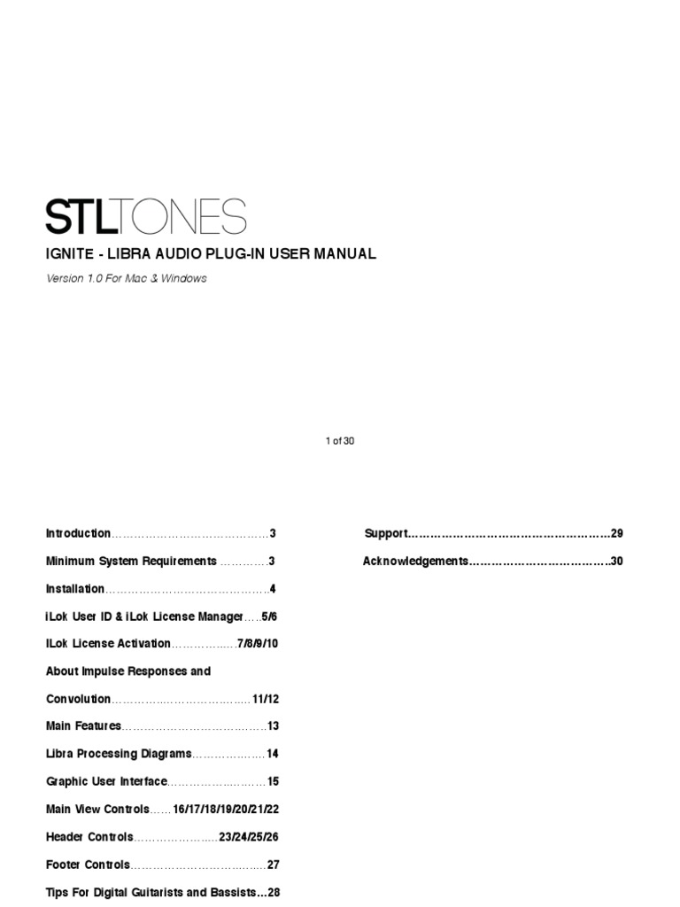 STL Ignite - Libra Audio Plug-In User Manual: An Introduction to ...