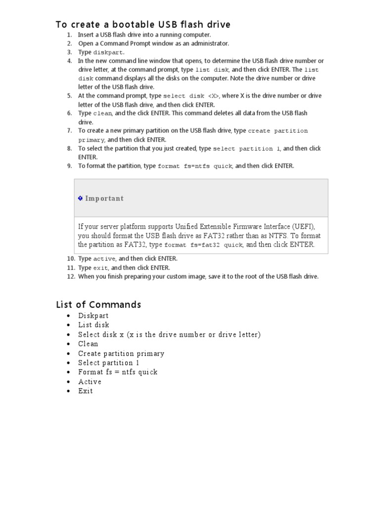 How To Make A Usb Bootable Using Cmd 39847 663 Pdf