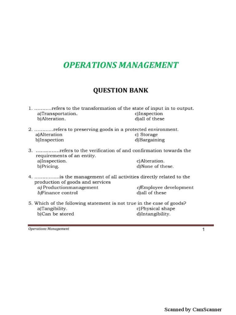 Operations Management | PDF | Operations Management | Inventory