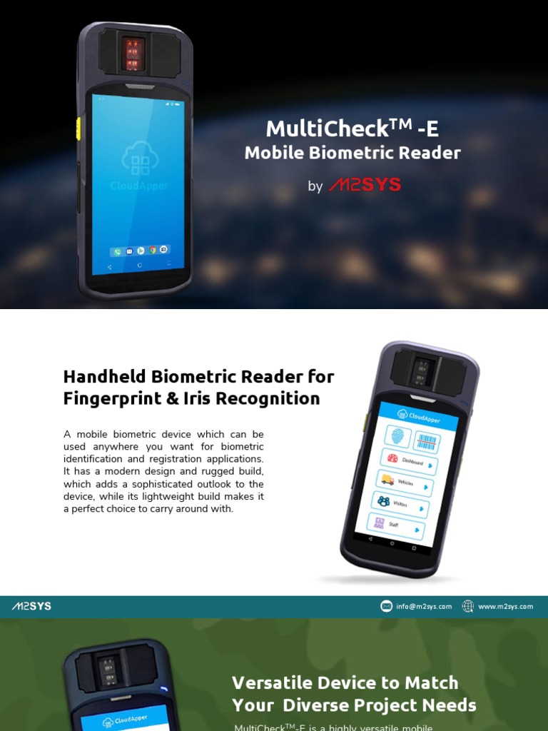 Multicheck - E: Mobile Biometric Reader | PDF | Biometrics | Fingerprint