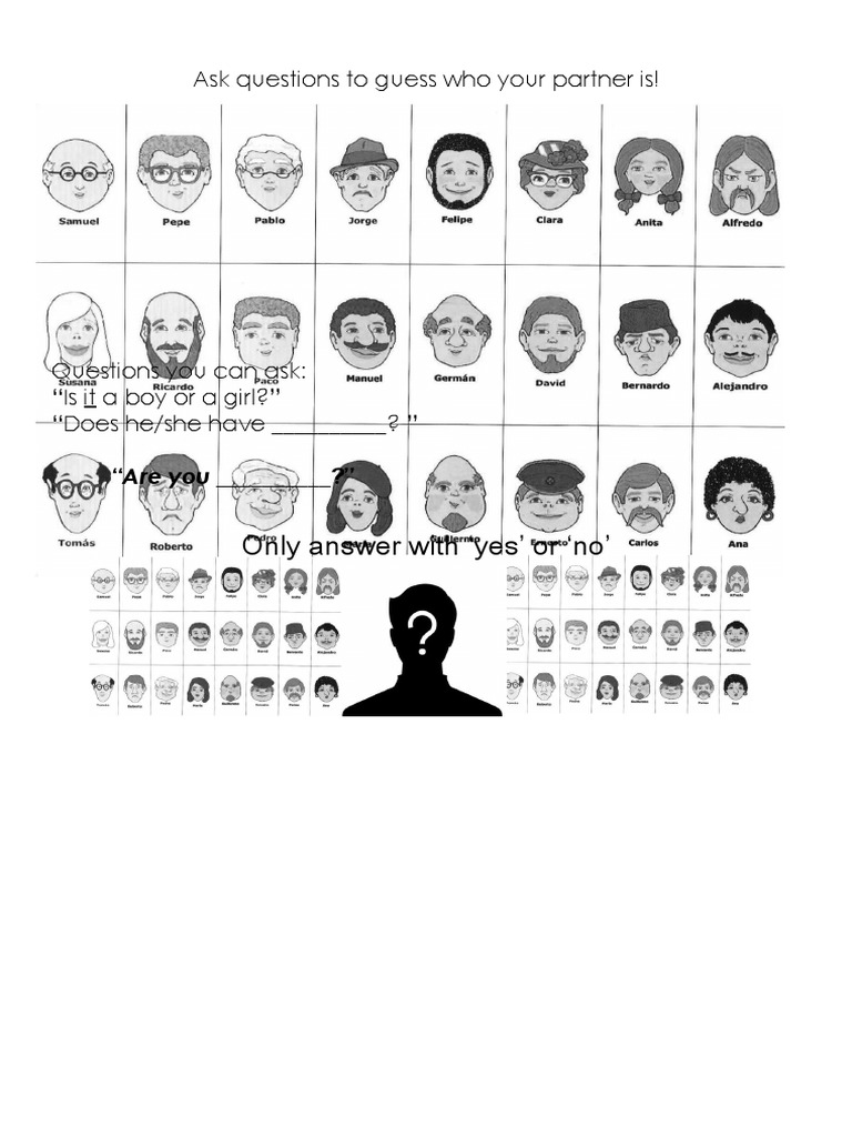 Only Answer With Yes' or No': Ask Questions To Guess Who Your Partner ...