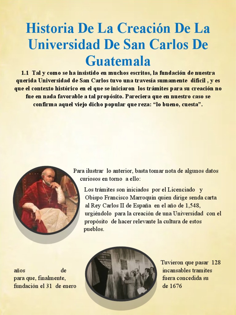 Historia de la USAC: Fundación y Desarrollo | PDF | Guatemala