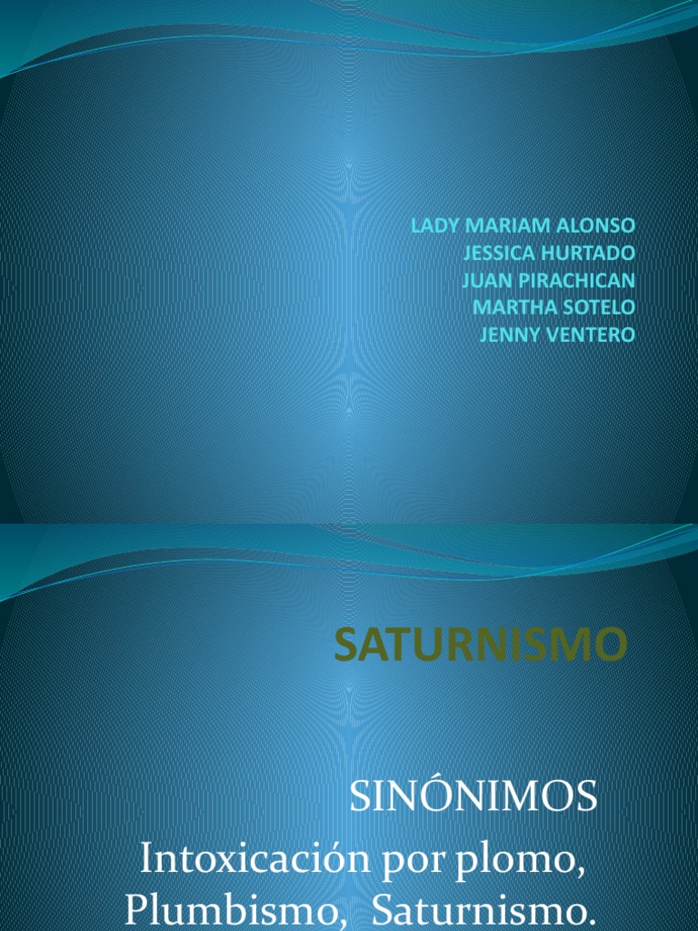 Impacto del Saturnismo en la Salud | PDF | Dirigir | Especialidades Medicas