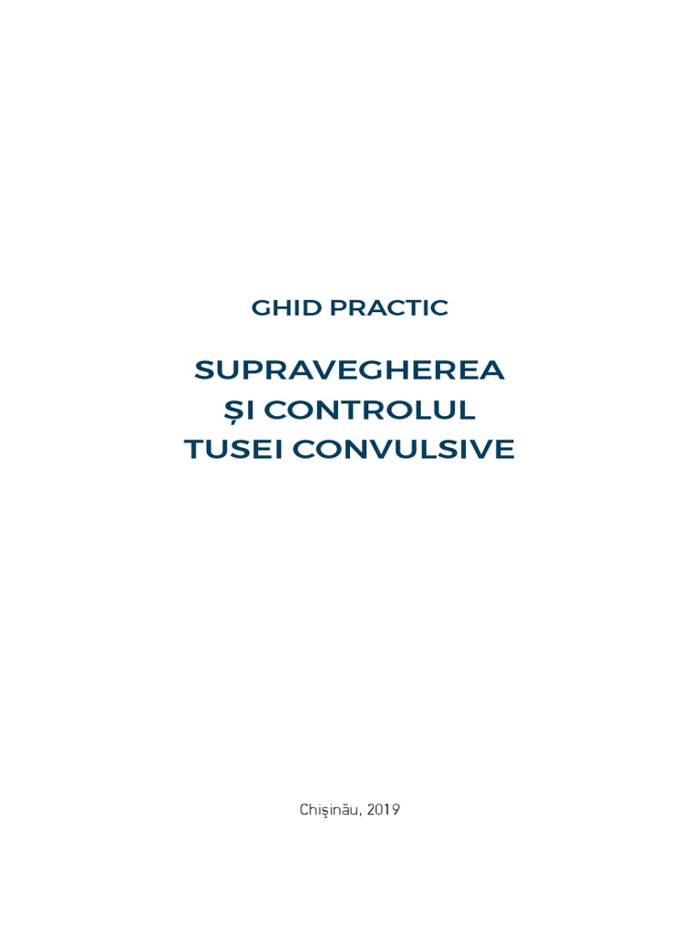 Ghid Practic Supravegherea Şi Controlul Tusei Convulsive | PDF