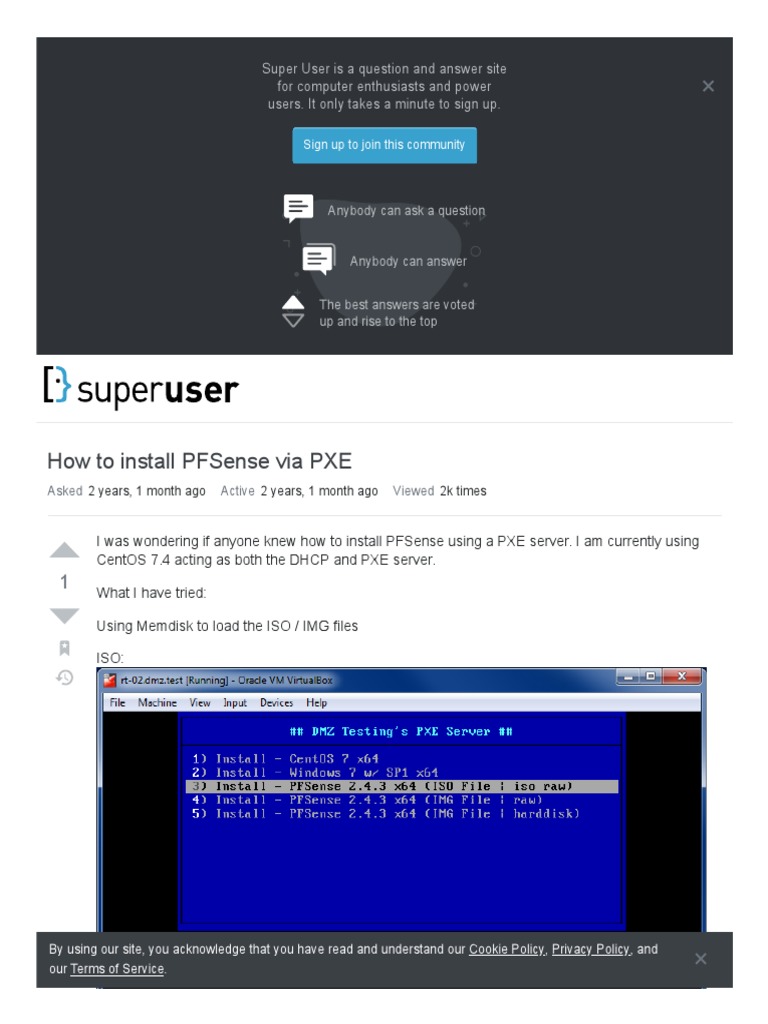 How To Install PFSense Via PXE - Super User Fallida Pero Info Del Menu ...