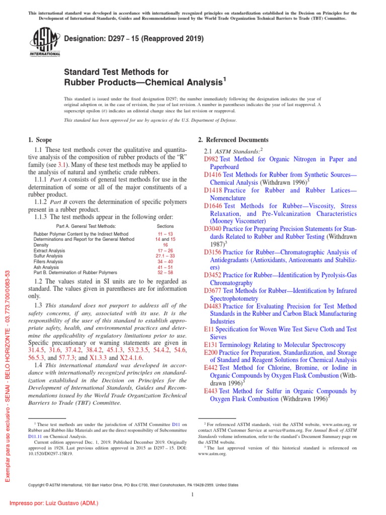 Astm D297 - 2019 | PDF | Acid | Solution