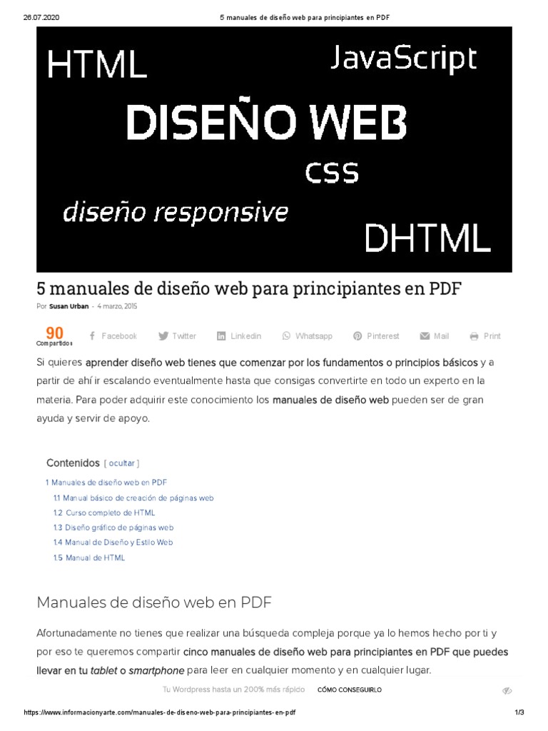 5 Manuales de Diseño Web para Principiantes en PDF | PDF | Diseño web ...