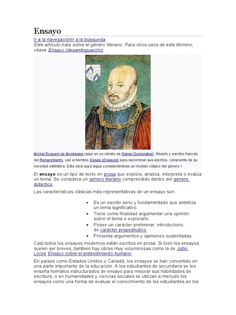 El Ensayo | PDF | Ensayos | Science