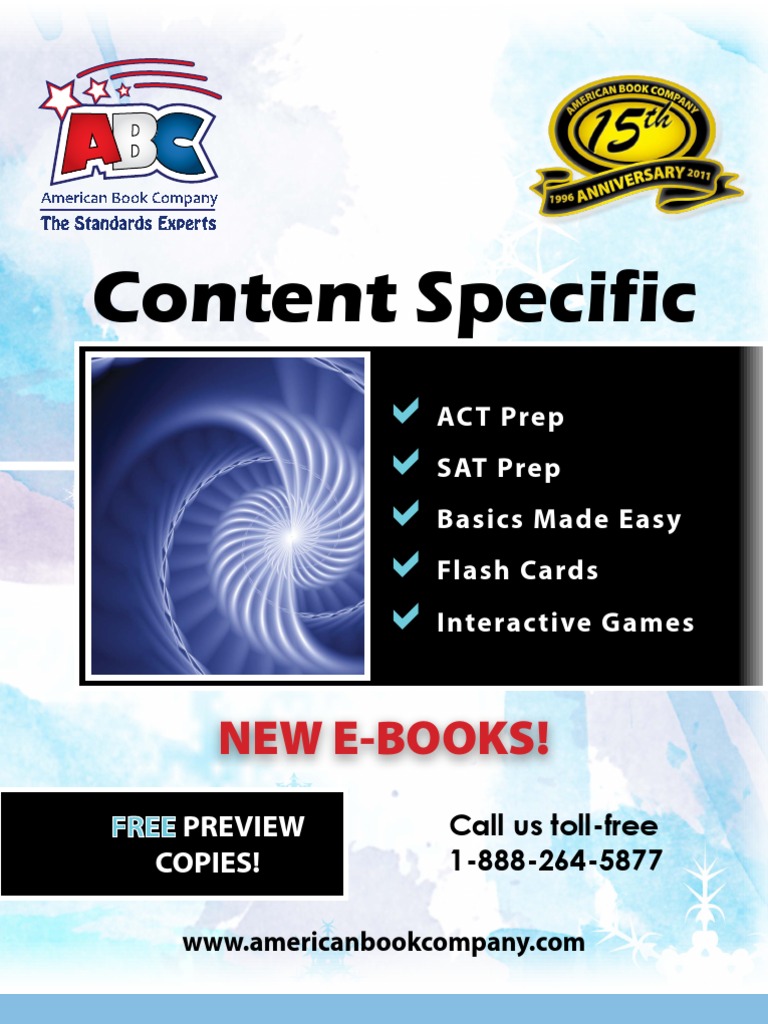 Content Catalog 1-17-11 | PDF | Sat | Curriculum