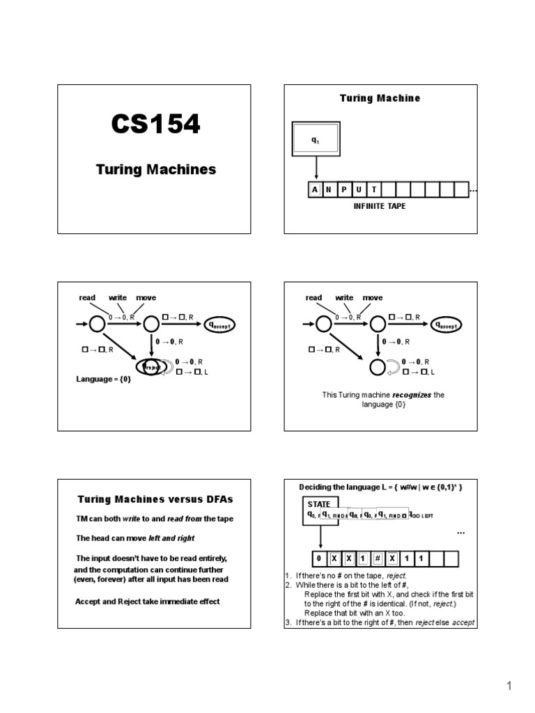 Turing Machines 1 | PDF | Theory Of Computation | Theoretical Computer Science