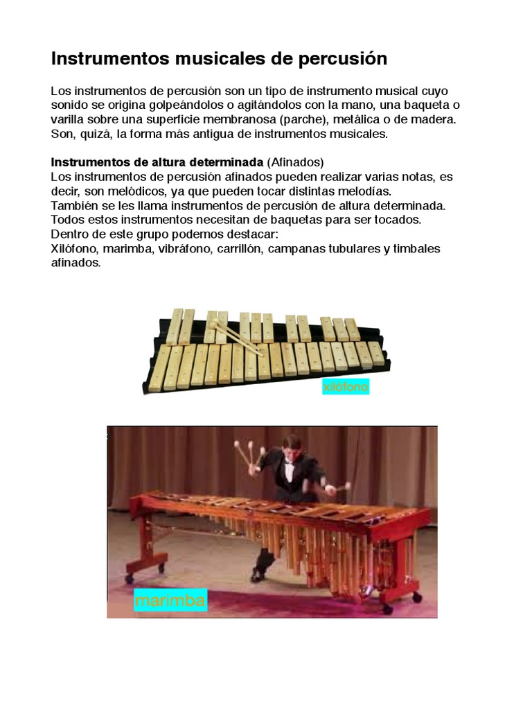 6º Cuestionario 4. Los Instrumentos de Percusión | PDF