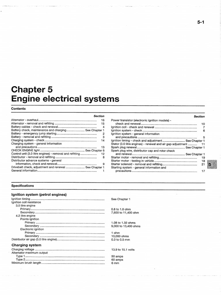 Chapter 5. Engine Electrical Systems | PDF