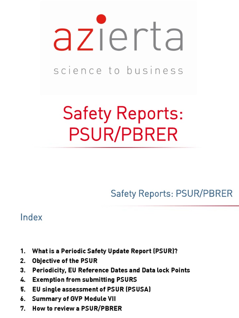 Safety Reports: Psur/Pbrer | PDF | Health Sciences | Health Care