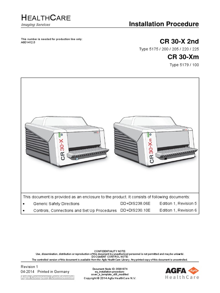 CR30-X 2nd CR30-Xm Installation Procedure | PDF | Medical Device ...