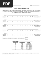 Back Pain Function Scale (BPFS) of Stratford Et Al | PDF