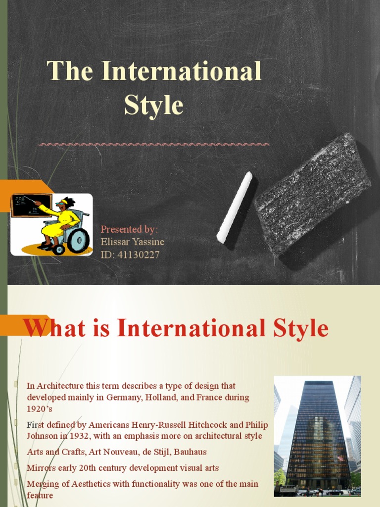 International Style PPT (Furniture-History Design) Summer 2020 | PDF ...