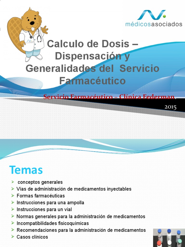 Calculo de Dosis Generalidades n5 | PDF | Medicamentos con receta ...